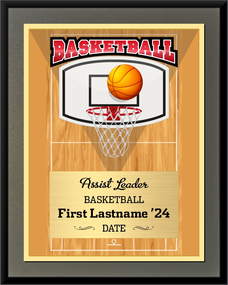 Charcoal Finished basketball plaque – Gino's Awards, Inc.