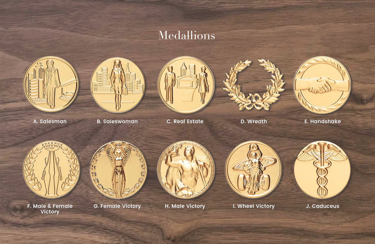 Express Monthly Award Program (Style A) - Walnut & Gold – Gino's Awards ...