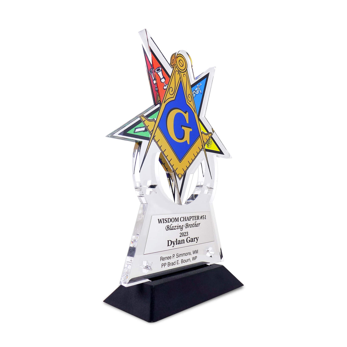 Masonic Custom Acrylic Award – Gino's Awards, Inc.