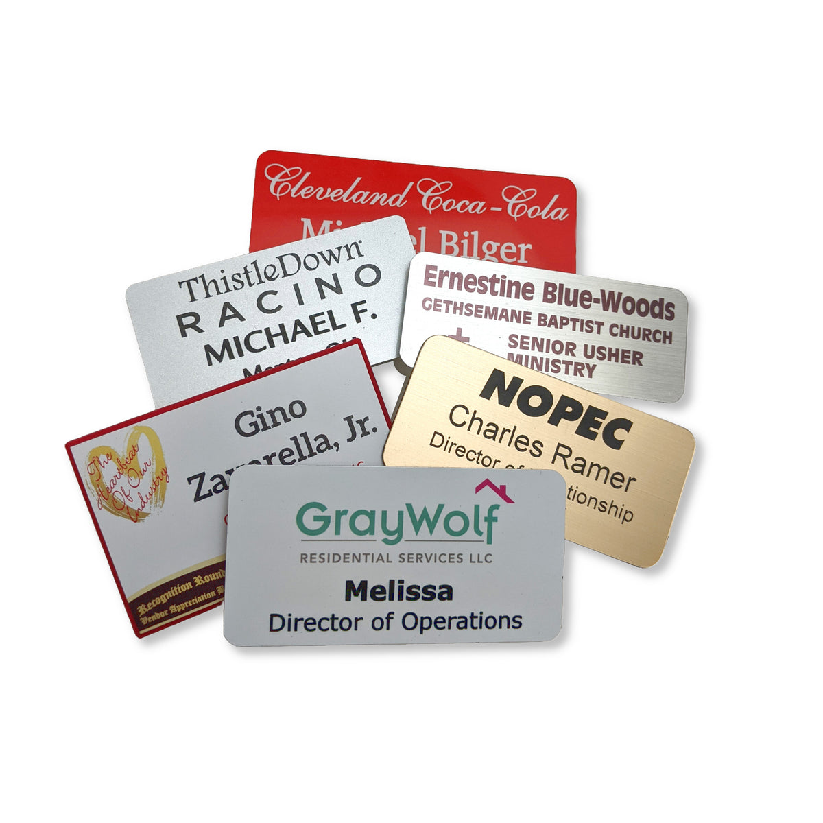Custom Nametags – Gino's Awards, Inc.