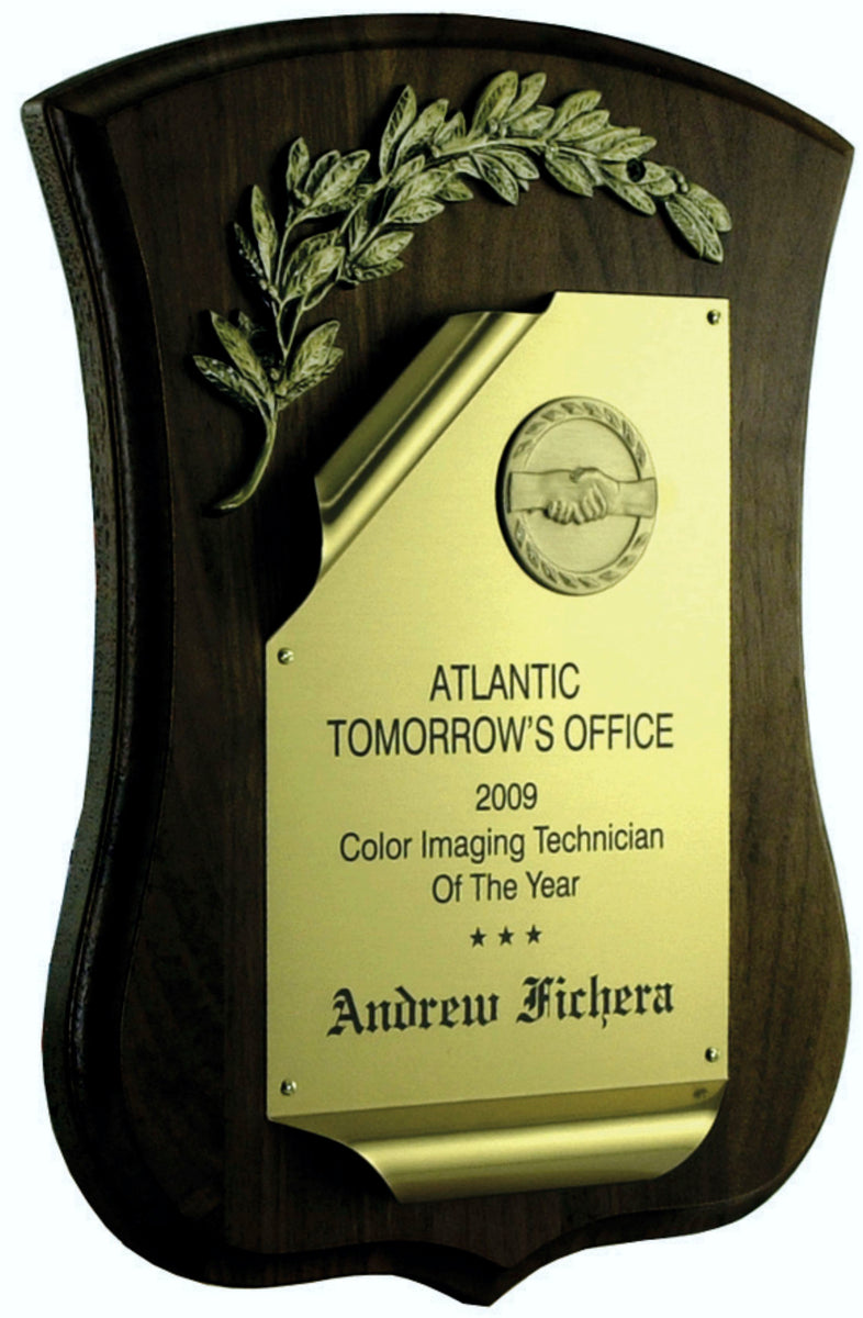 Walnut Plaque with Medallion – Premium Quality – Gino's Awards, Inc.