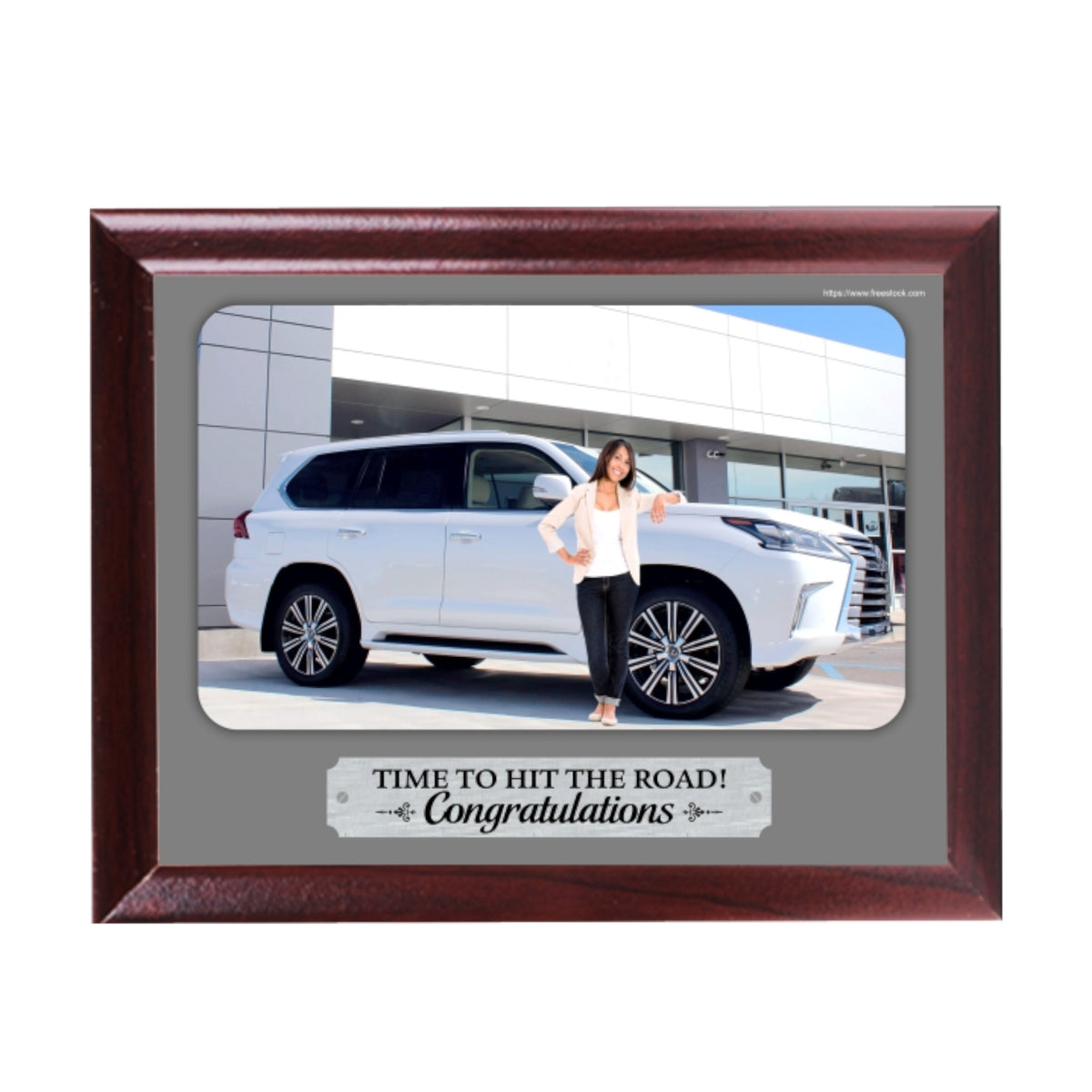Cherry Finish Sublimated Car Plaque – Gino's Awards, Inc.