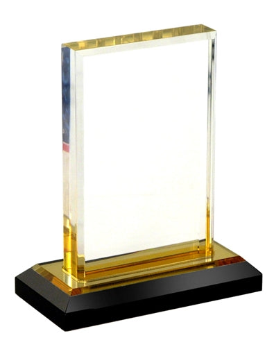 Clear Acrylic Panel Award with Gold Tinting – Gino's Awards, Inc.