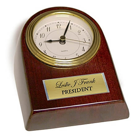 Dark Rosewood Dome Clock – Gino's Awards, Inc.