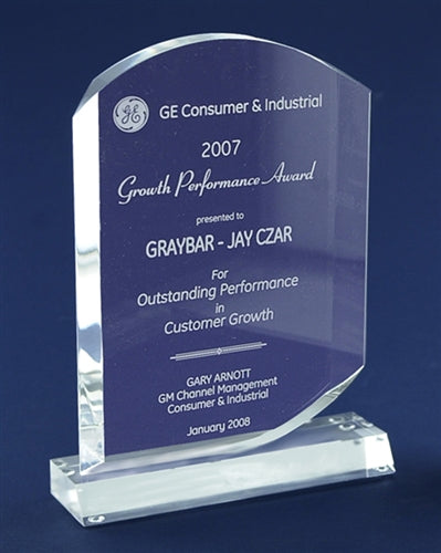 Clear Acrylic Arched Panel Award – Gino's Awards, Inc.