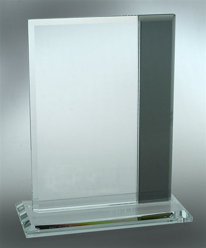 Clear & Grey Glass Rectangular Panel Award – Gino's Awards, Inc.